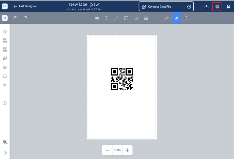 Create and Print a Label in Your ZSB Workspace