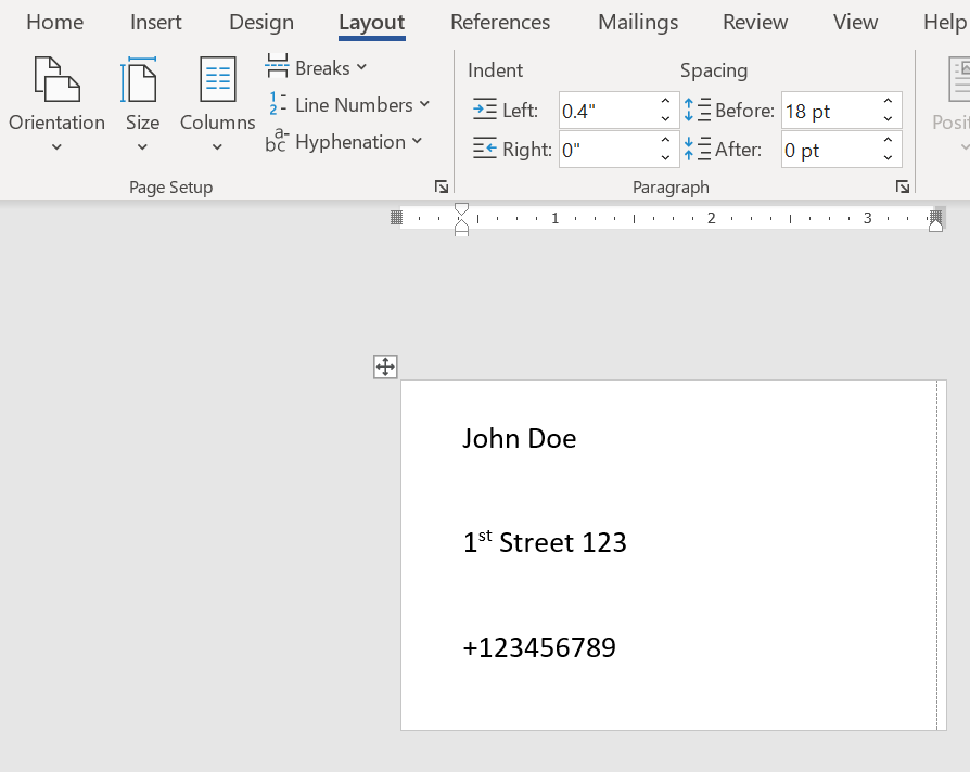 Printing from Microsoft Word (Office 365)