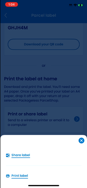 Print an Evri (Formerly Hermes) Shipping Label from a Mobile Device
