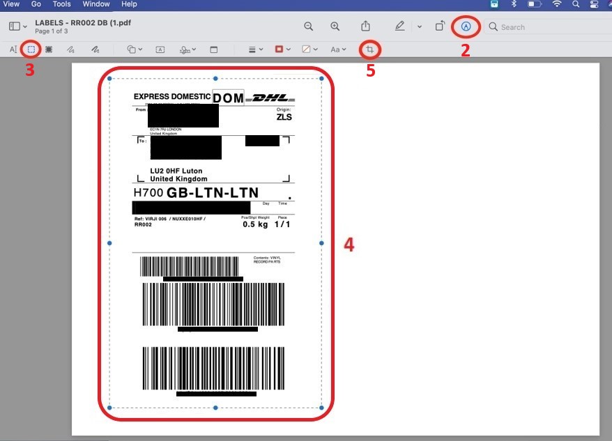 Printing DHL Shipping Label on Mac
