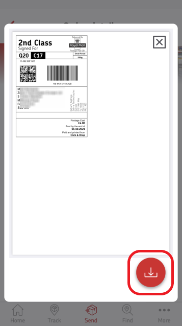 Print a Royal Mail Shipping Label from a Mobile Device