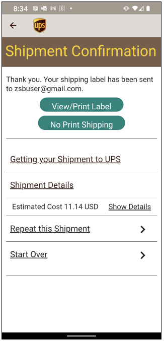 Print a UPS Shipping Label from a Mobile Device