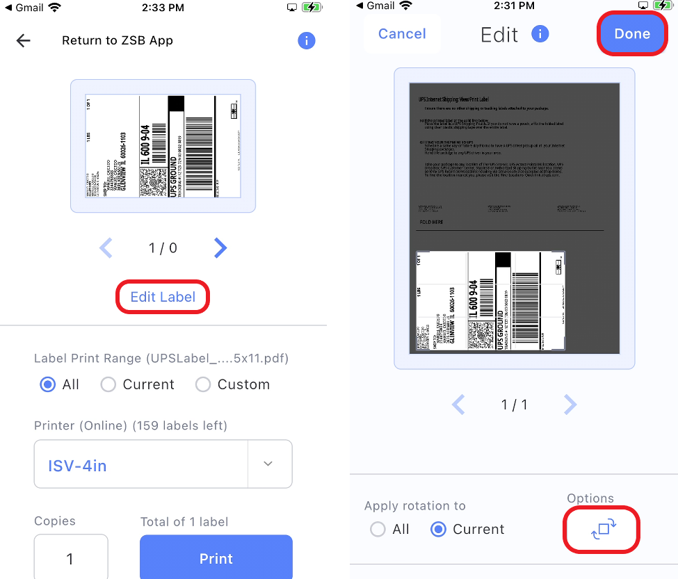 Print a UPS Shipping Label from a Mobile Device