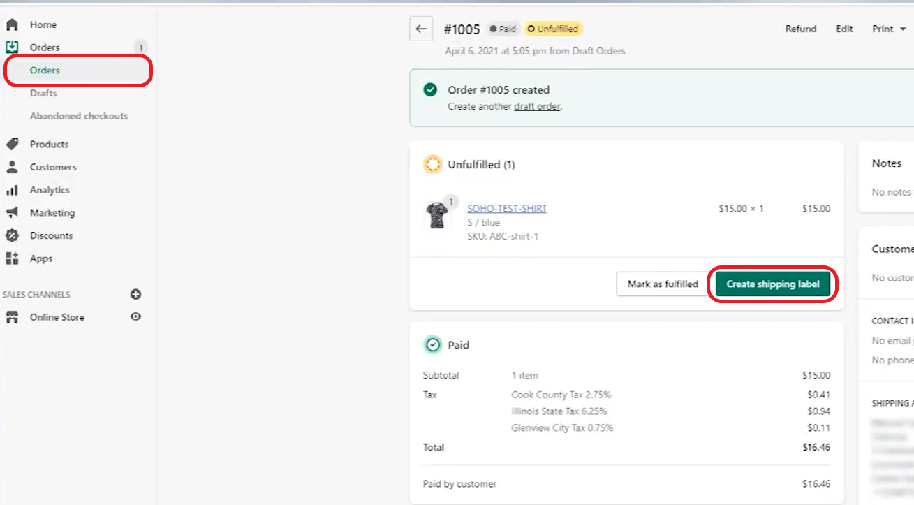 Print a Shipping Label from Shopify