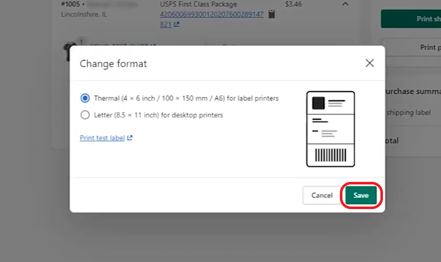 Print a Shipping Label from Shopify