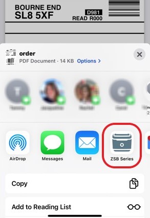 Print a Parcelforce Shipping Label on a Mobile Device