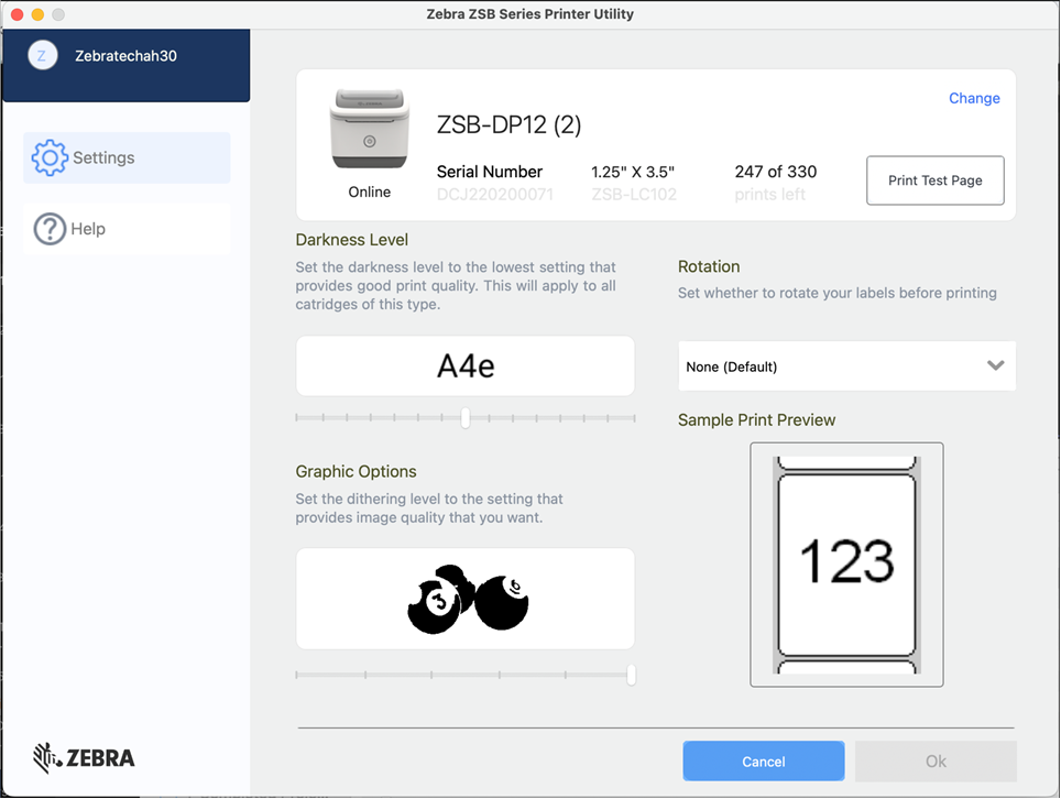Adjusting the Printing Preferences