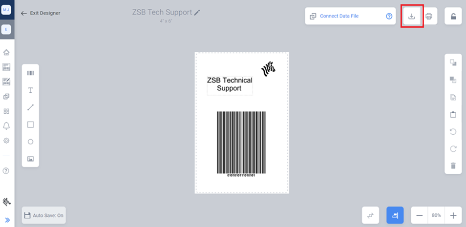 Export and Import Designed Labels from and to ZSB Workspace