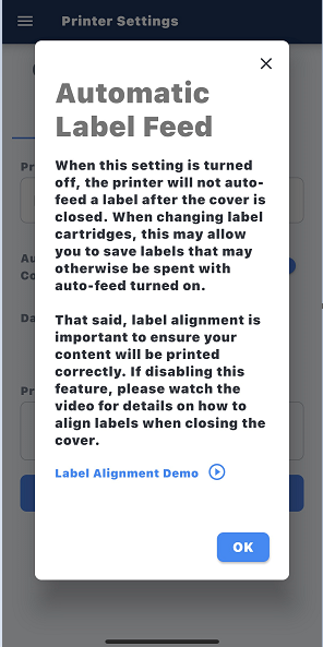 Disabling Auto Label Feed