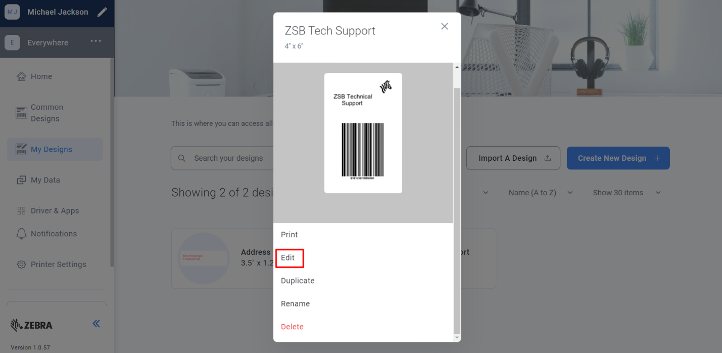 How to Export and Import Designed Labels from and to ZSB Workspace