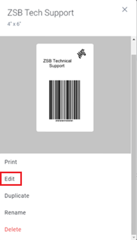 Export and Import Designed Labels from and to ZSB Workspace