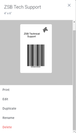 Export and Import Designed Labels from and to ZSB Workspace