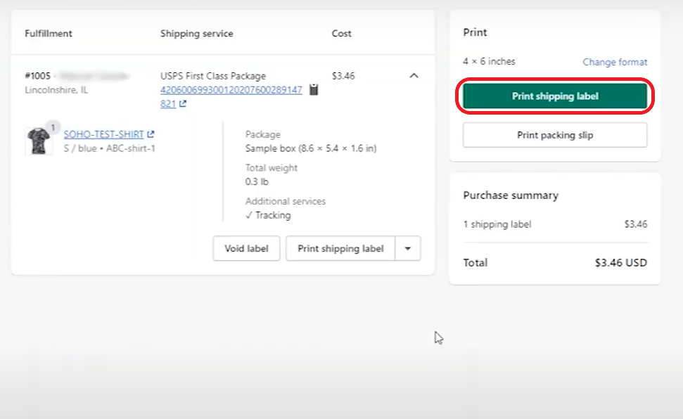 Print a Shipping Label from Shopify
