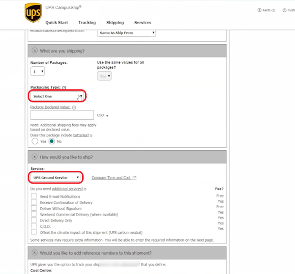 Print a Shipping Label from UPS