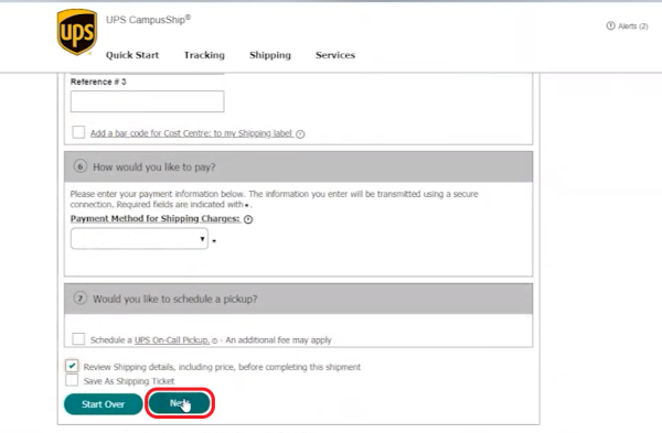 Print a Shipping Label from UPS