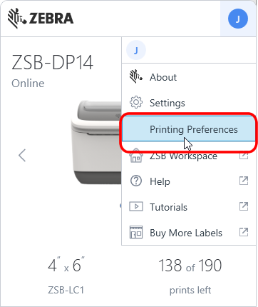 Adjusting the Printing Preference
