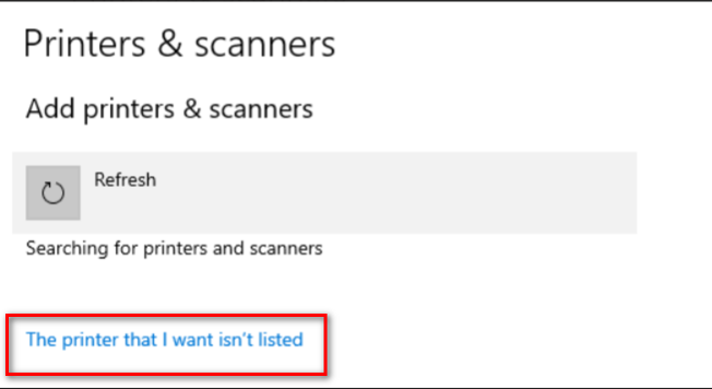 Adding Printer Manually on Windows Computer
