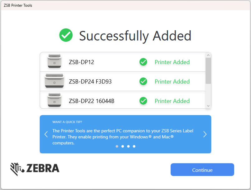 Download and Install ZSB Printer Tools